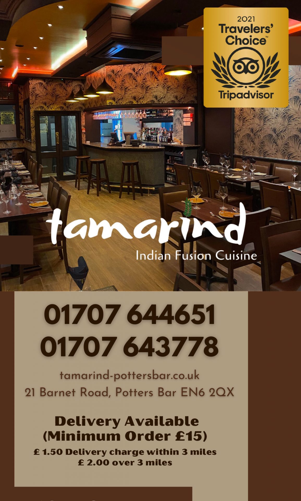 Contact Us - Tamarind Potters Bar